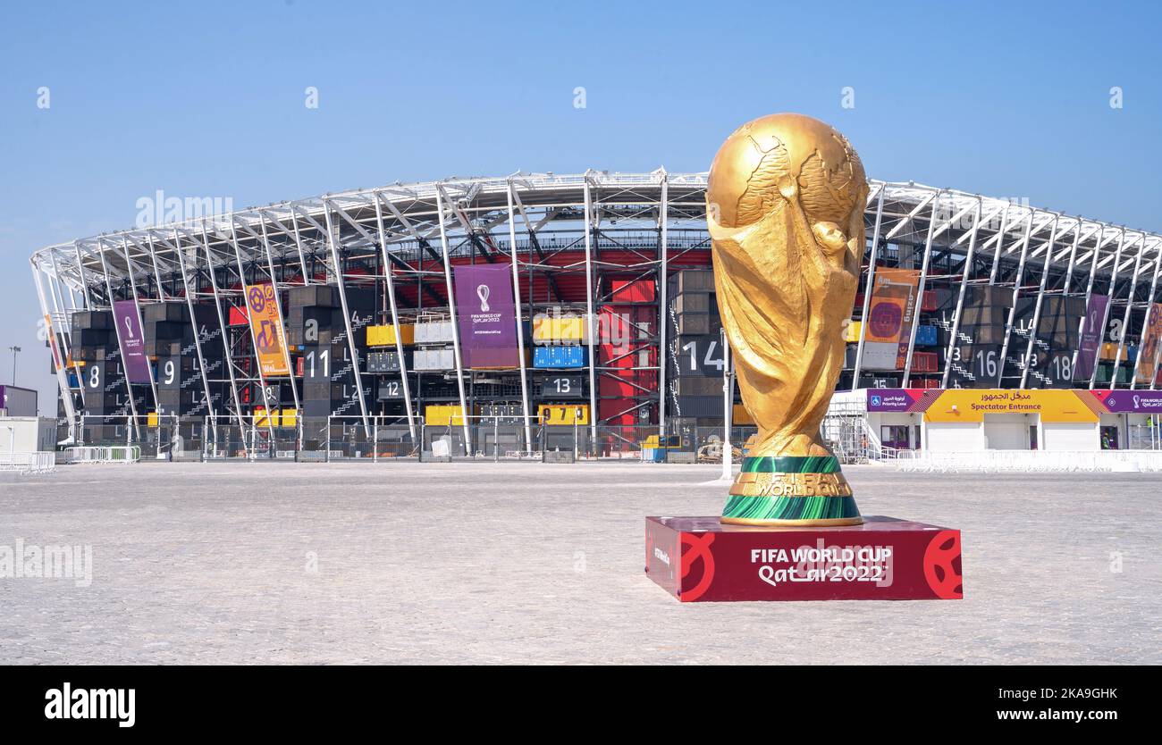 Doha, Qatar- Ocotber 10,2022 :Stadium 974 is a football stadium in Ras ...