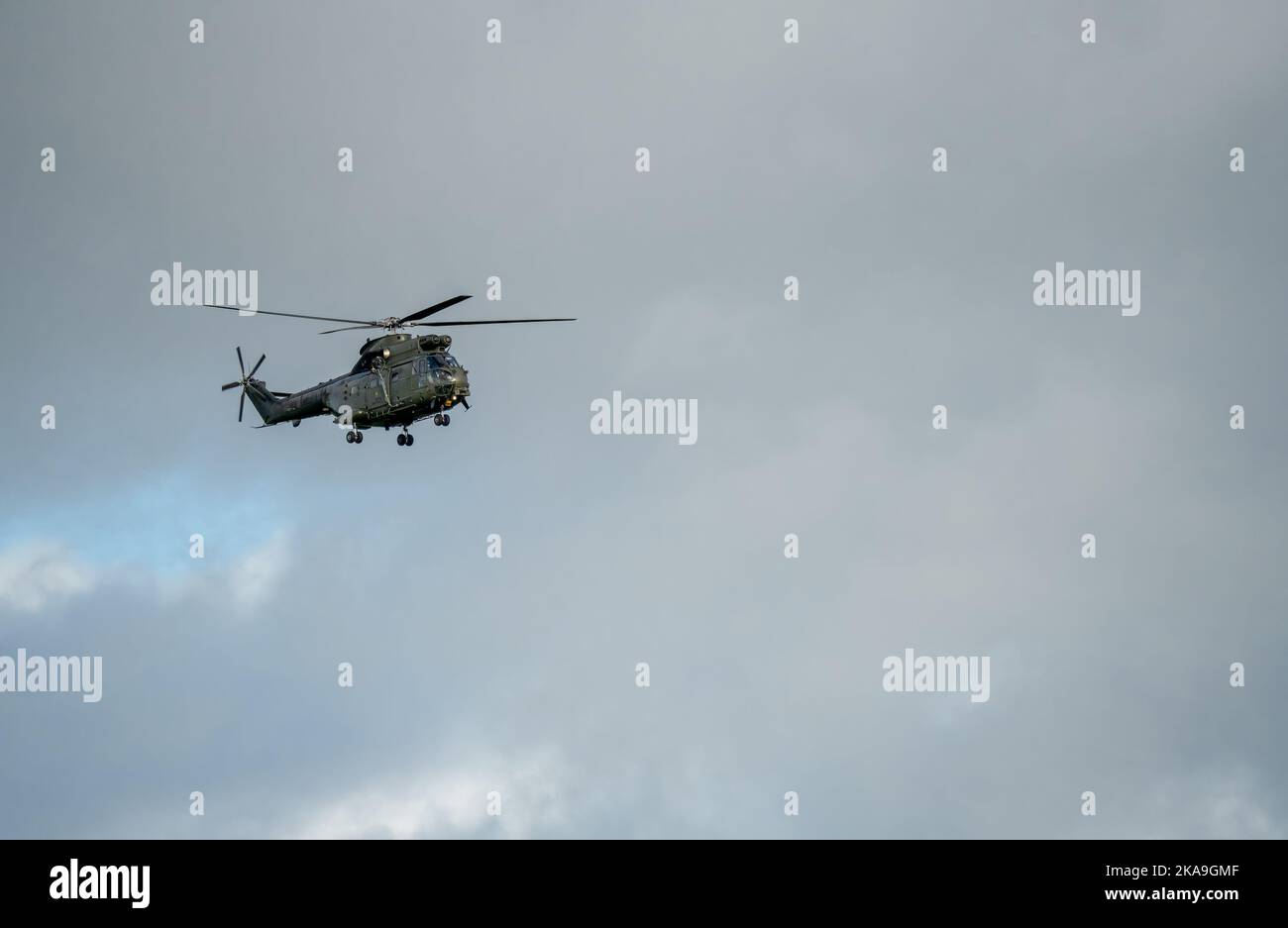 British Royal Air Force Joint Helicopter Command (JHC) Puma HC2 flying ...