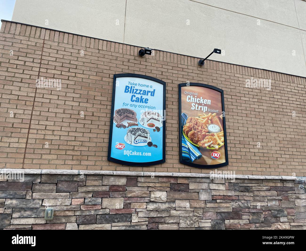 Augusta, Ga USA - 05 04 22: Dairy Queen exterior signs wall ads Stock ...