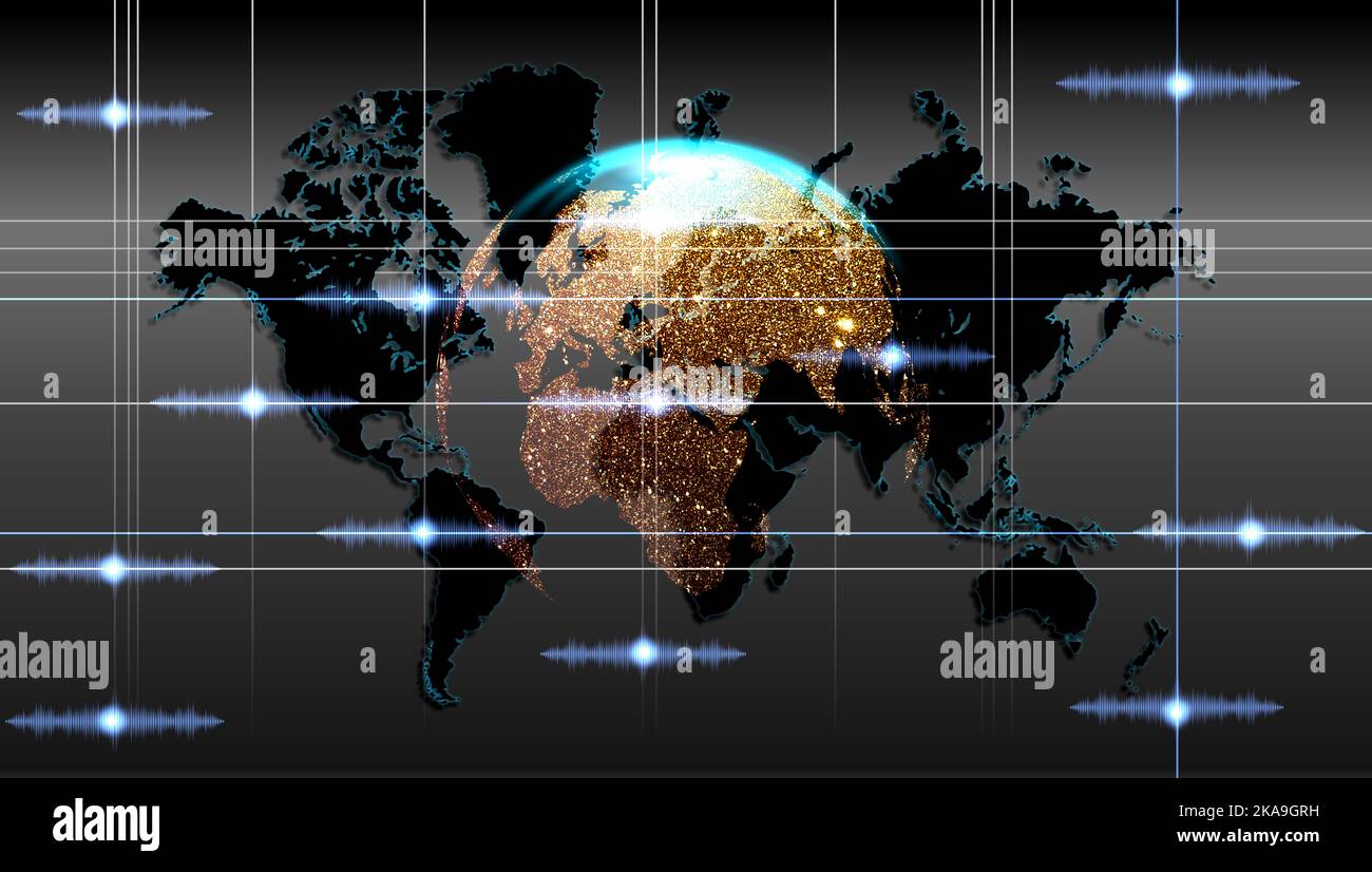 High speed. world map abstract technology background concept.Speed ...