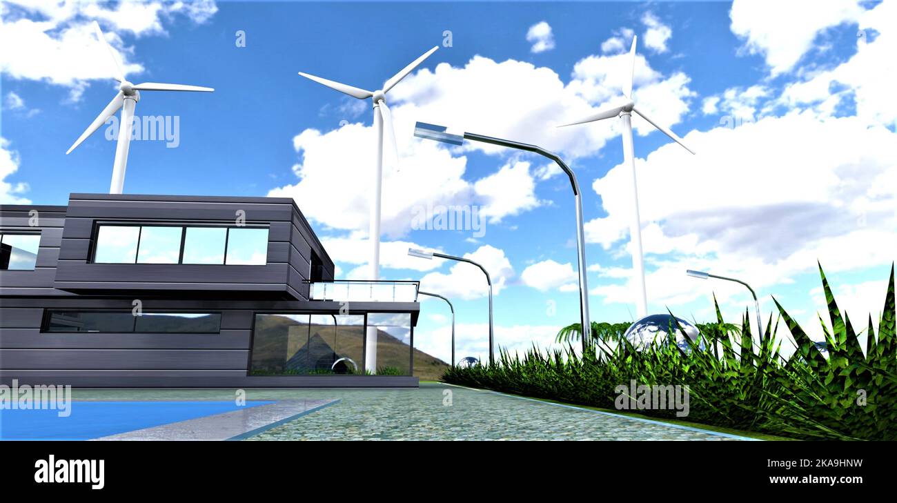 Innovative technological estate with autonomous power supply from ...