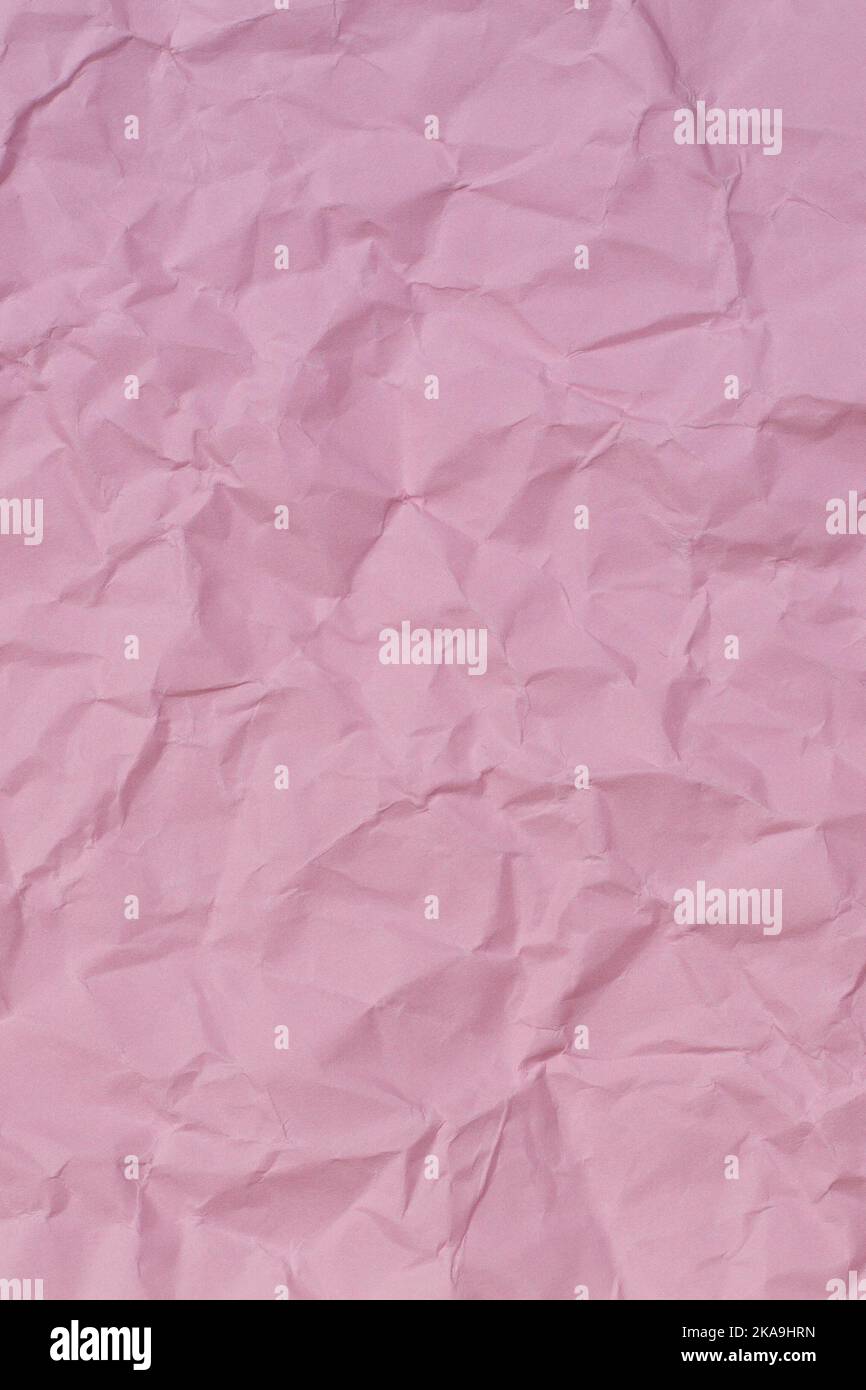 Pastel pink crumpled wrinkled paper texture background. Abstract pink ...