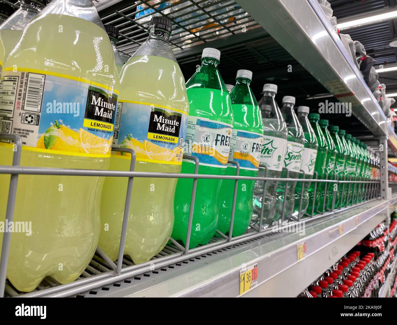 Augusta, Ga USA - 04 21 22: Walmart Retail store drinks Retail store ...