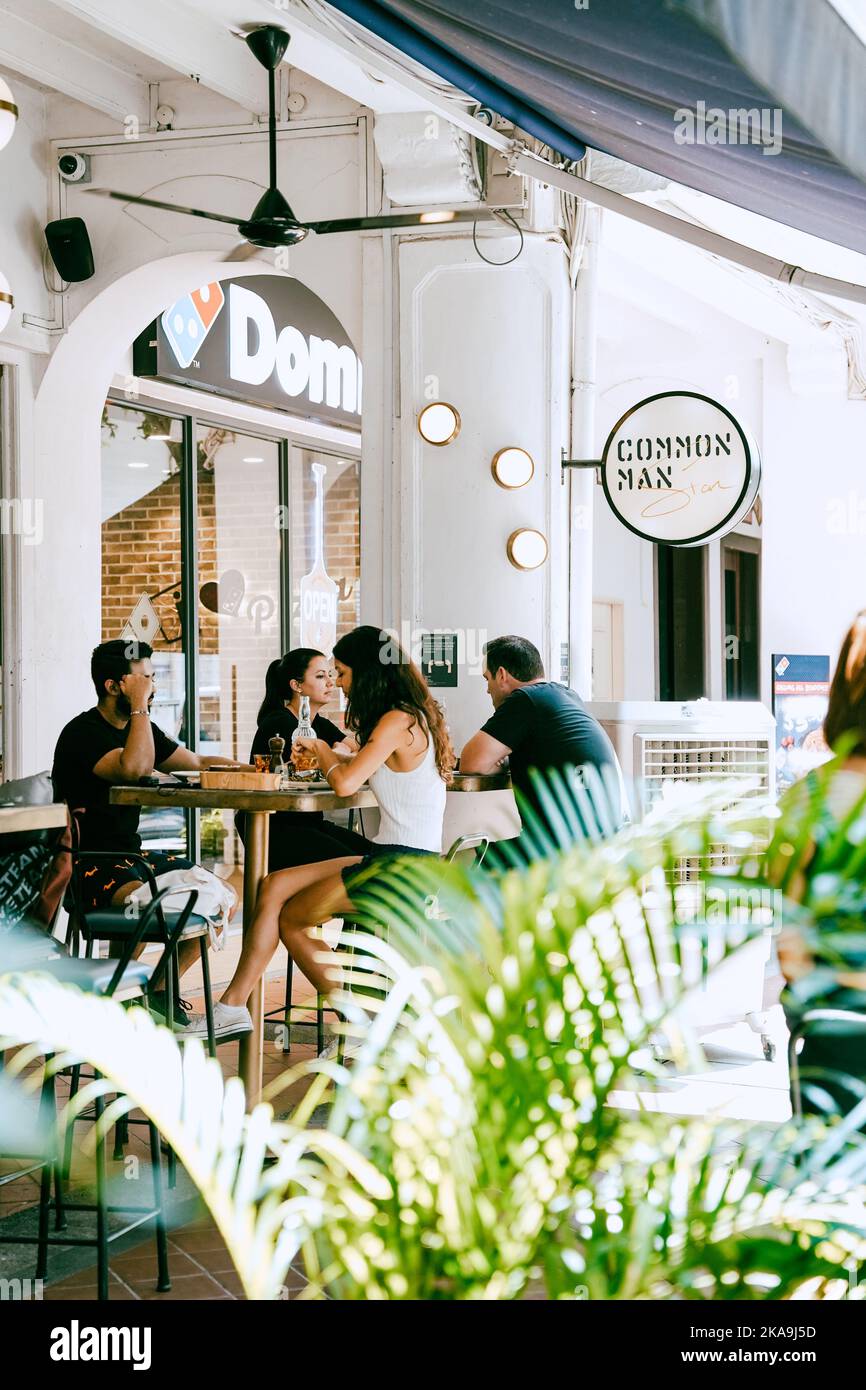 Common Man Stan Outside Table Reservation Stock Photo - Alamy