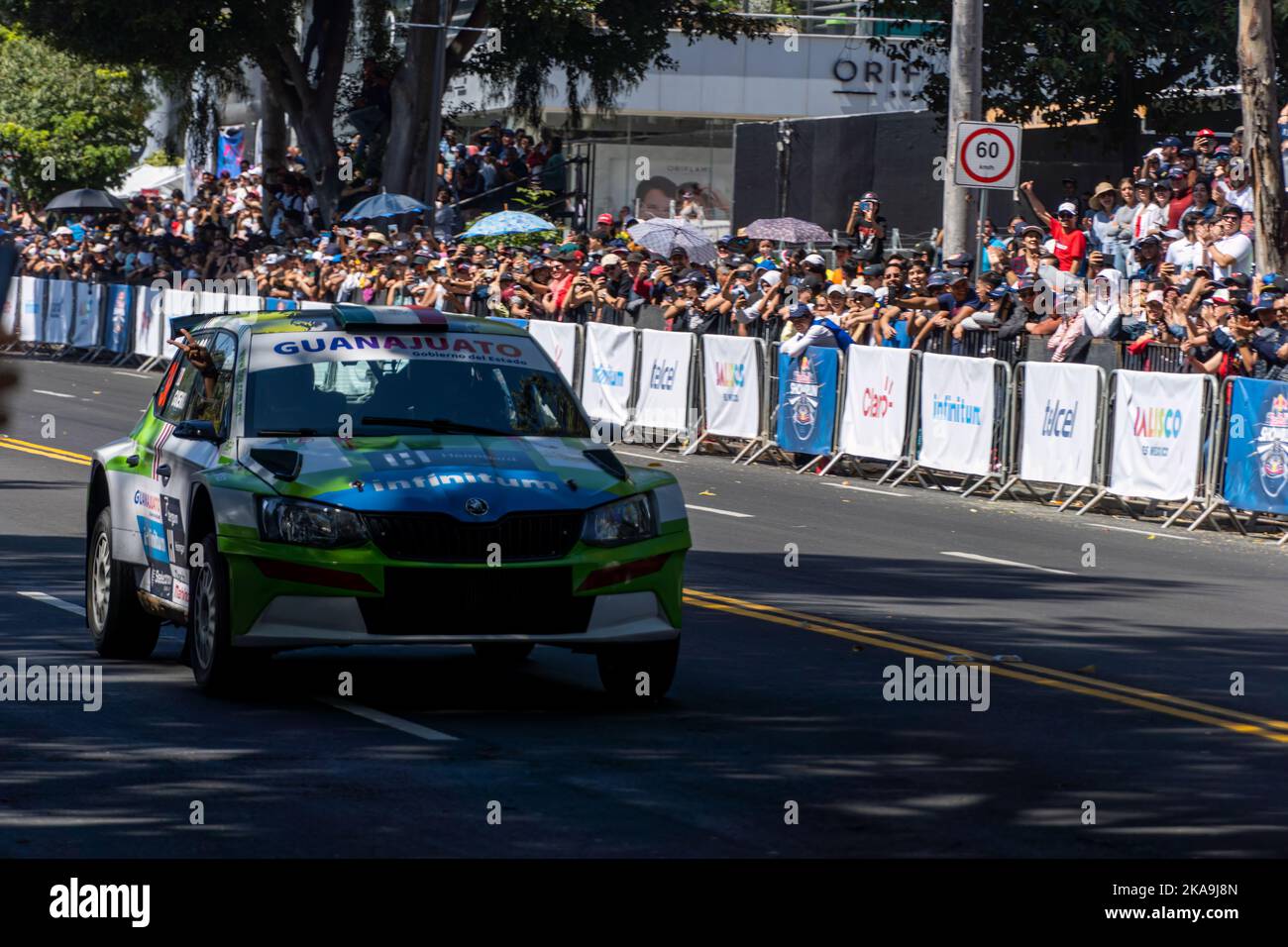 GUADALAJARA, MEXICO - OCTOBER 25 2022: Showrun Benito Guerra Jr, rally ...