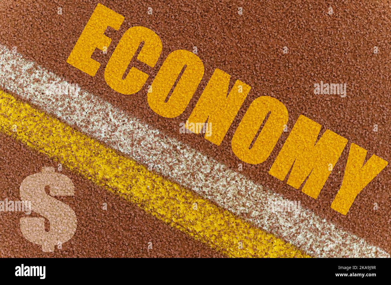 Business and finance concept. On the treadmill there is a dollar sign ...