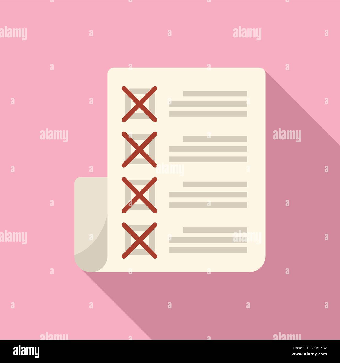 Dislike Test Icon Flat Vector Social Media Bad Mistake Stock Vector