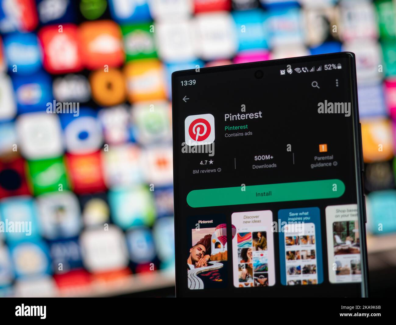 Galati, Romania - October 31, 2022: Pinterest application available on ...