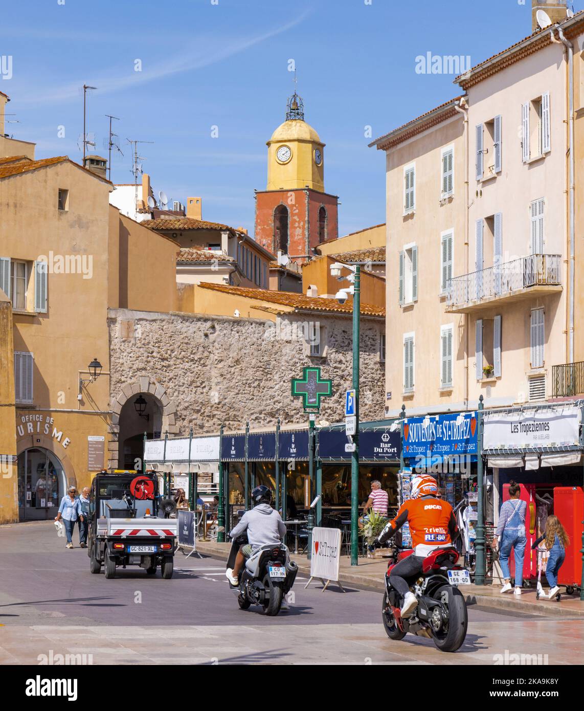 Saint-Tropez, Cote d'Azur, French Riviera, Provence, France. Street ...