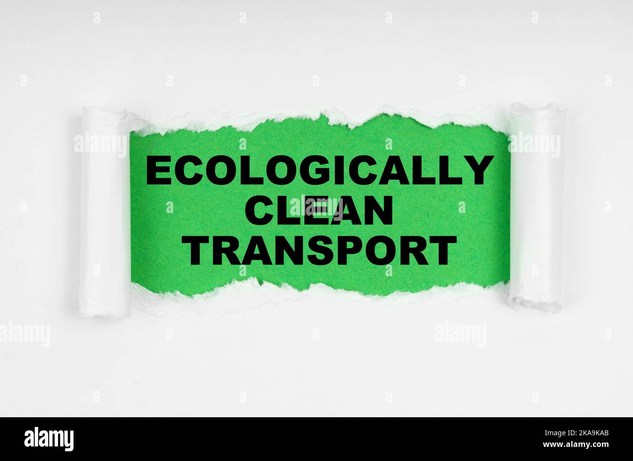 Environmental concept. In the middle of the white sheet, the paper is ...