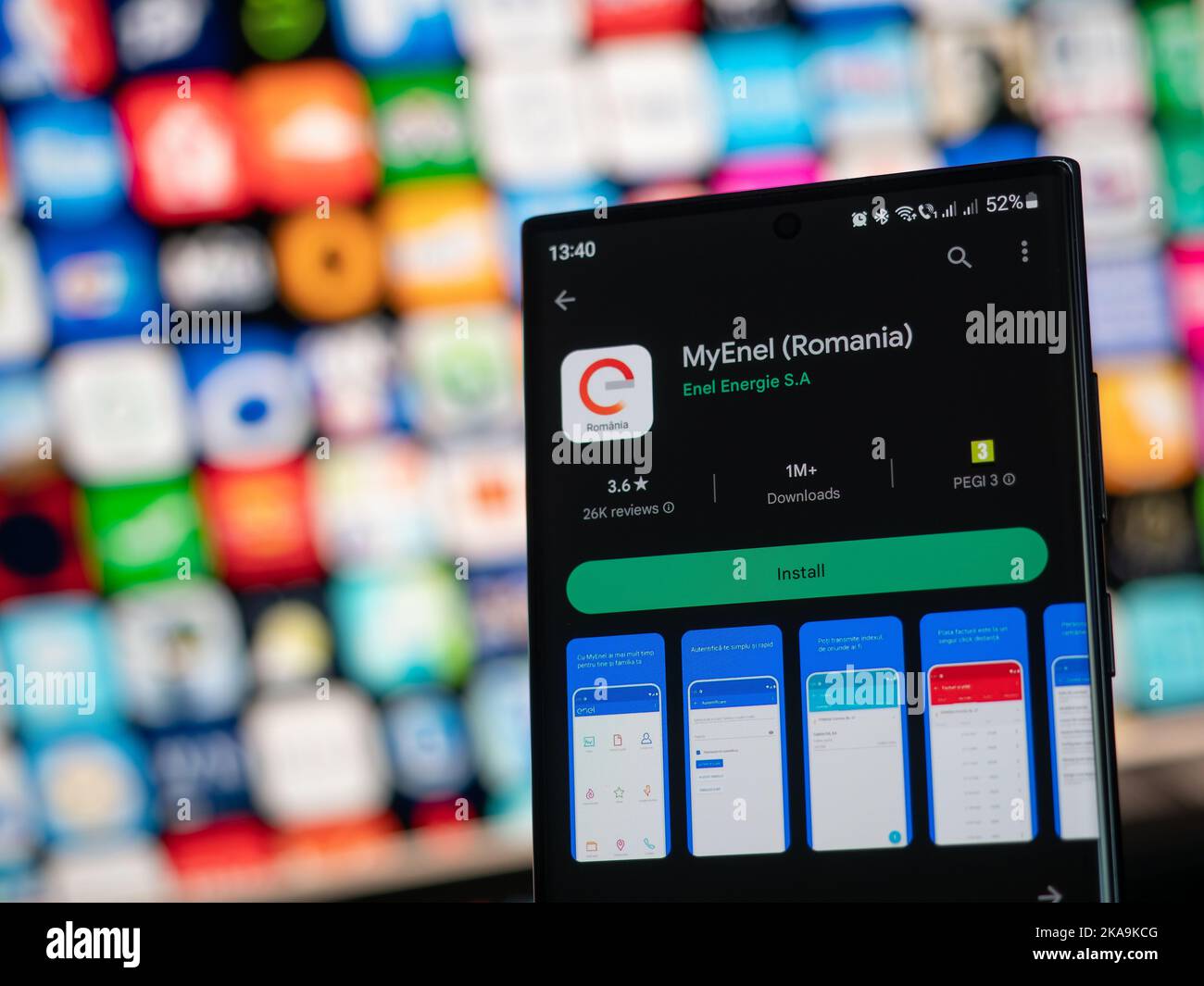 Galati, Romania - October 31, 2022: MyEnel application available on ...