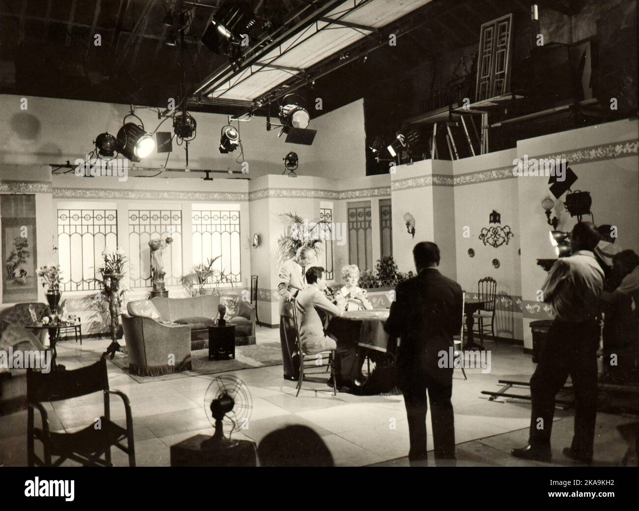 Backstage of a TV program set in the sixties Stock Photo - Alamy