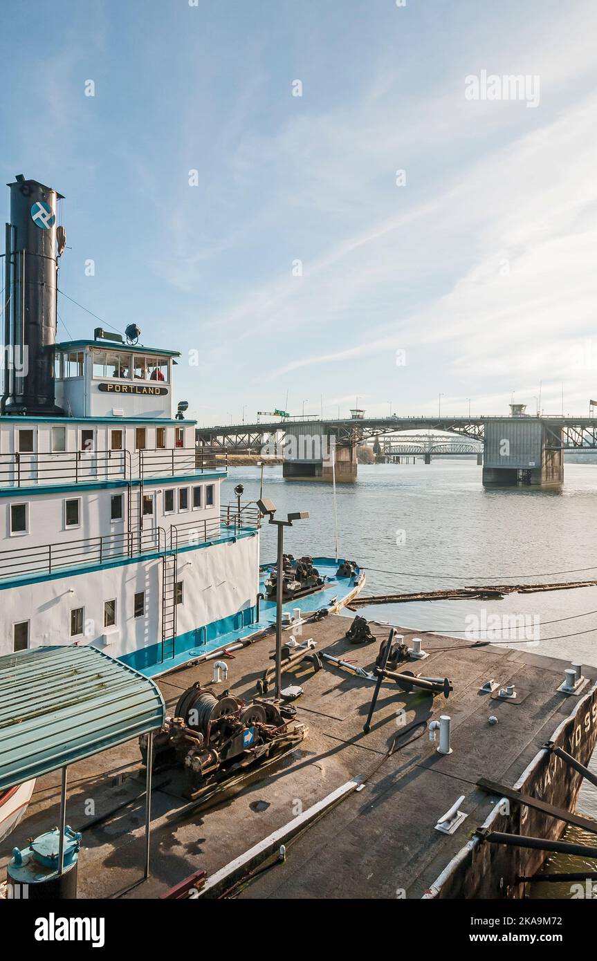 Oregon Maritime Museum aboard sternwheeler Portland on Willamette River ...