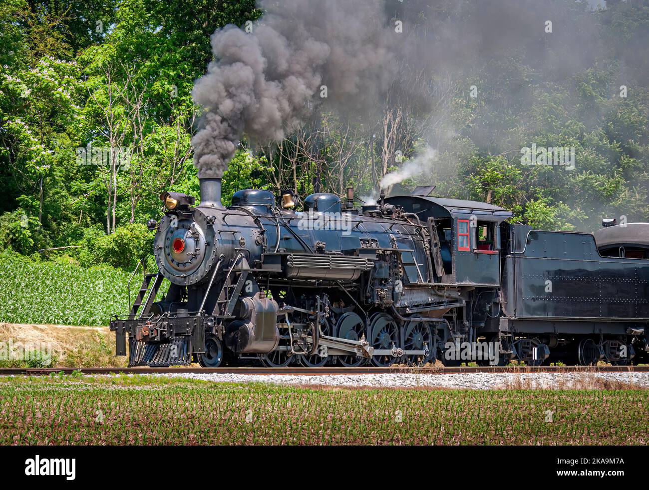 Blowing smoke locomotive hi-res stock photography and images - Alamy
