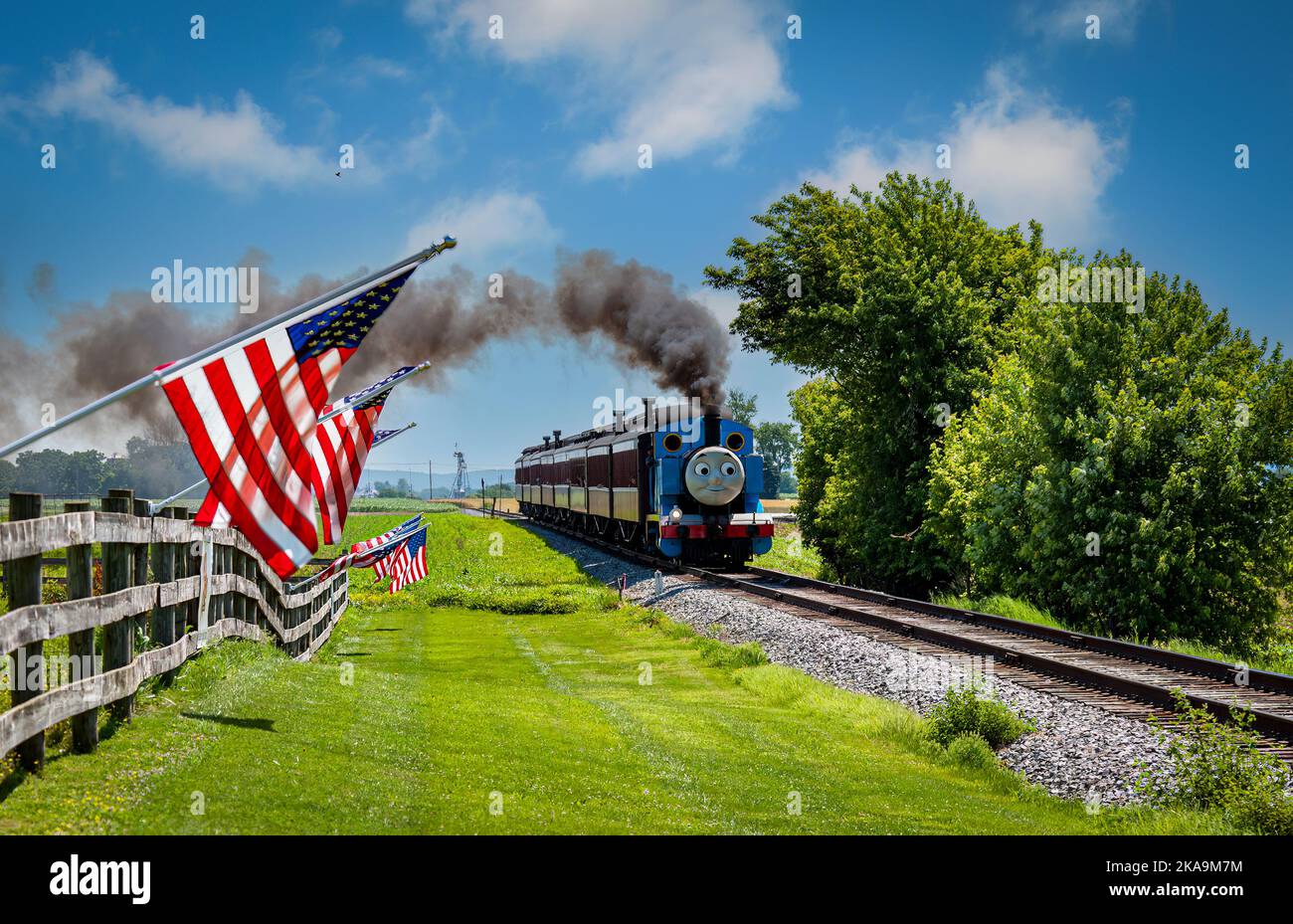Strasburg, Pennsylvania. June 48 2021 - View of Thomas the Train ...