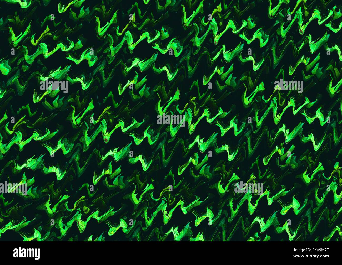 An illustration of green abstract background with a psychedelic style ...