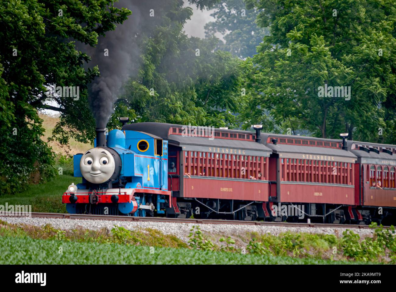 Strasburg, Pennsylvania. June 48 2021 - View of Thomas the Train ...