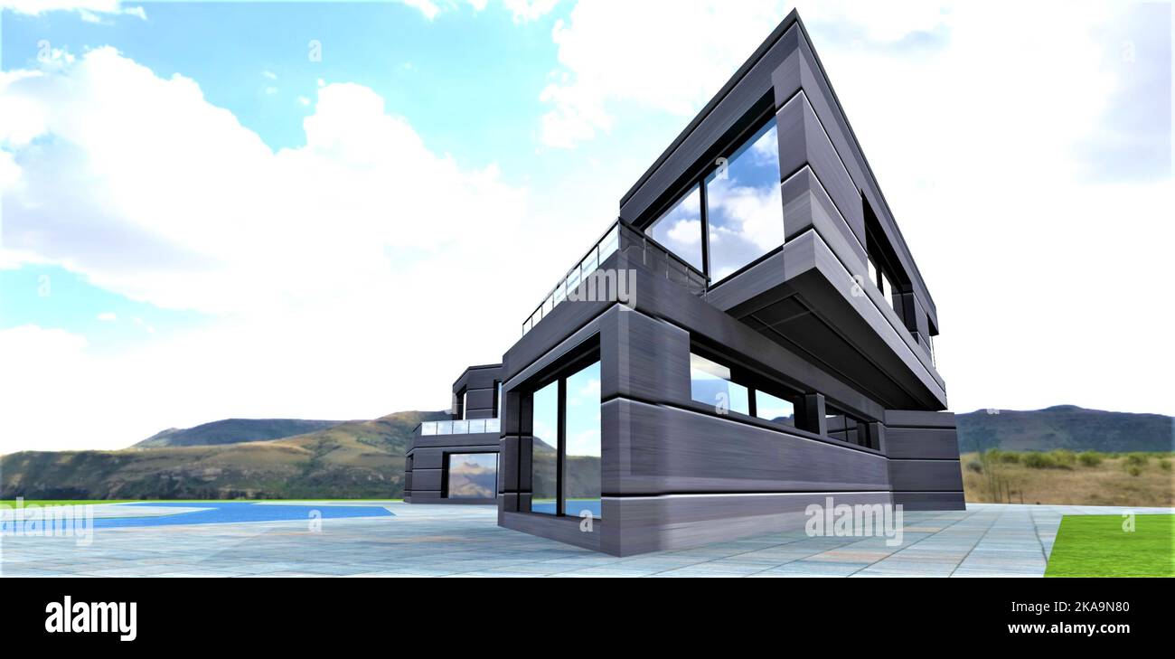 Unique futuristic bizarre architecture. A special lightweight durable ...