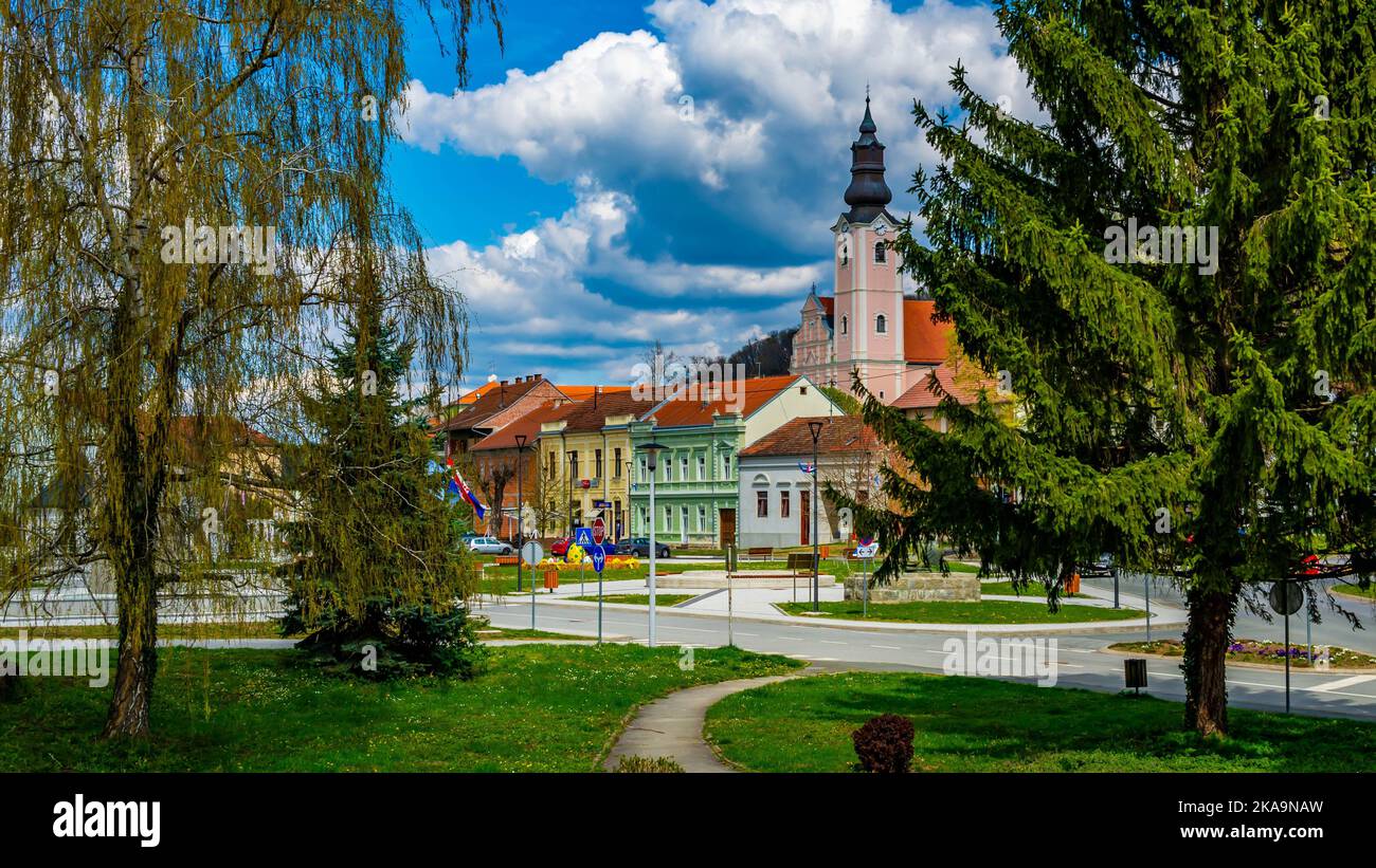 The main square of Pakrac, Croatia Stock Photo - Alamy