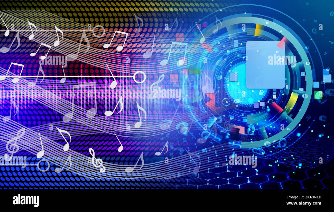 Technology music background with cogs. Technology web background ...