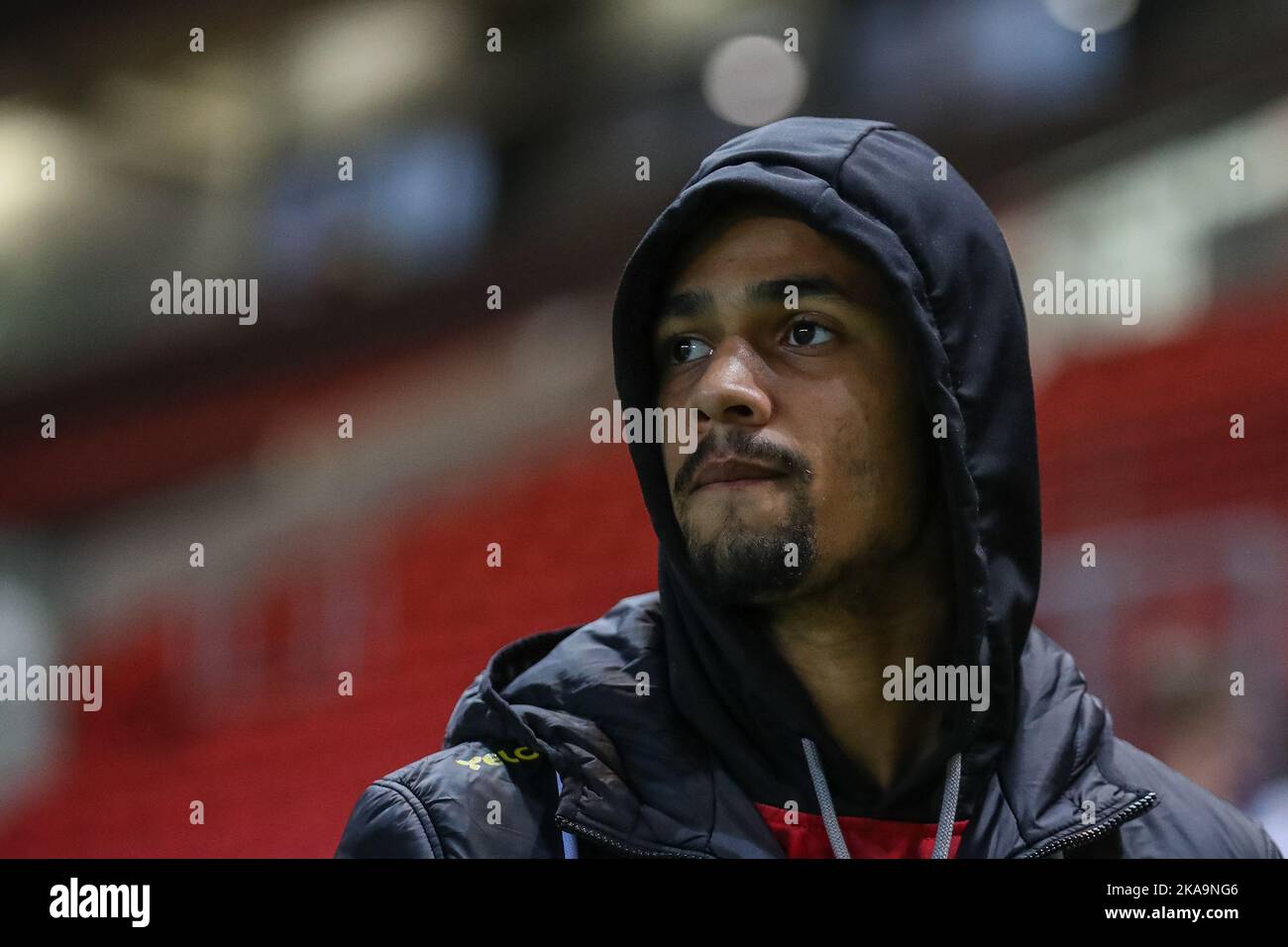 Iliman Ndiaye #29 of Sheffield United arrives ahead of the Sky Bet ...