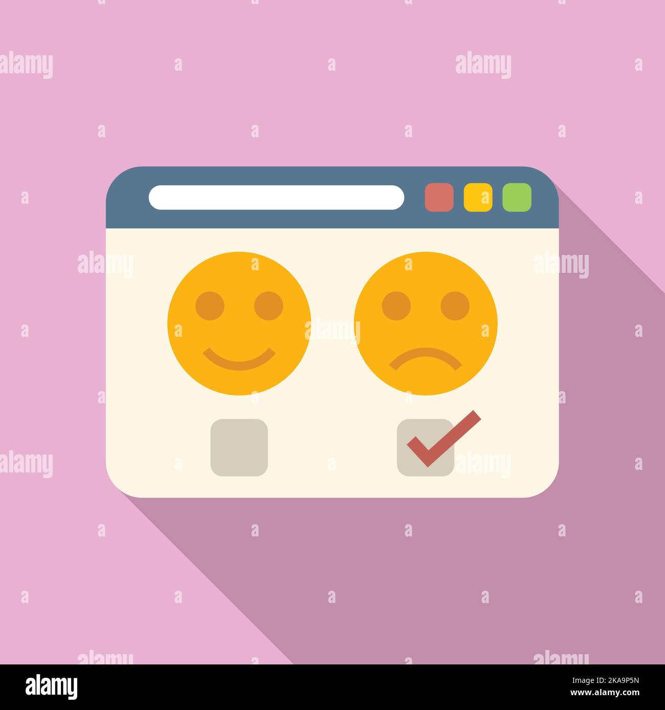 Choose dislike icon flat vector. Social media. Facebook yes Stock ...