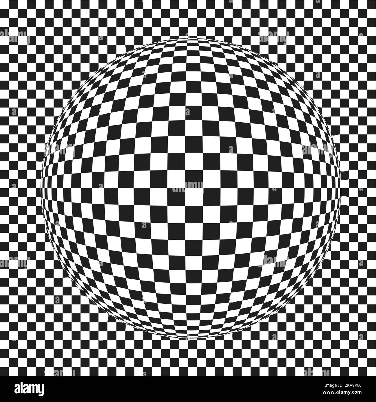 Squares on the ball - illustration of the abstract squared pattern ...