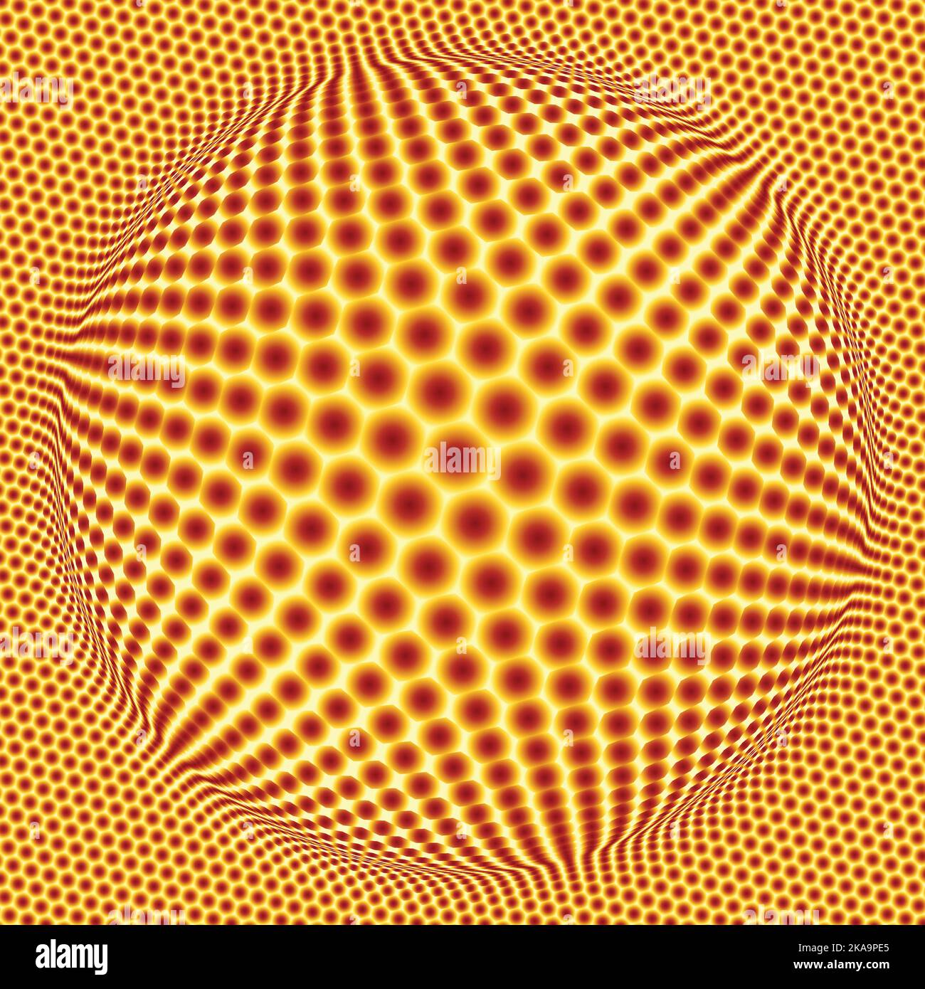 Abstract geometric pattern of hexagons magnified in the middle Stock ...