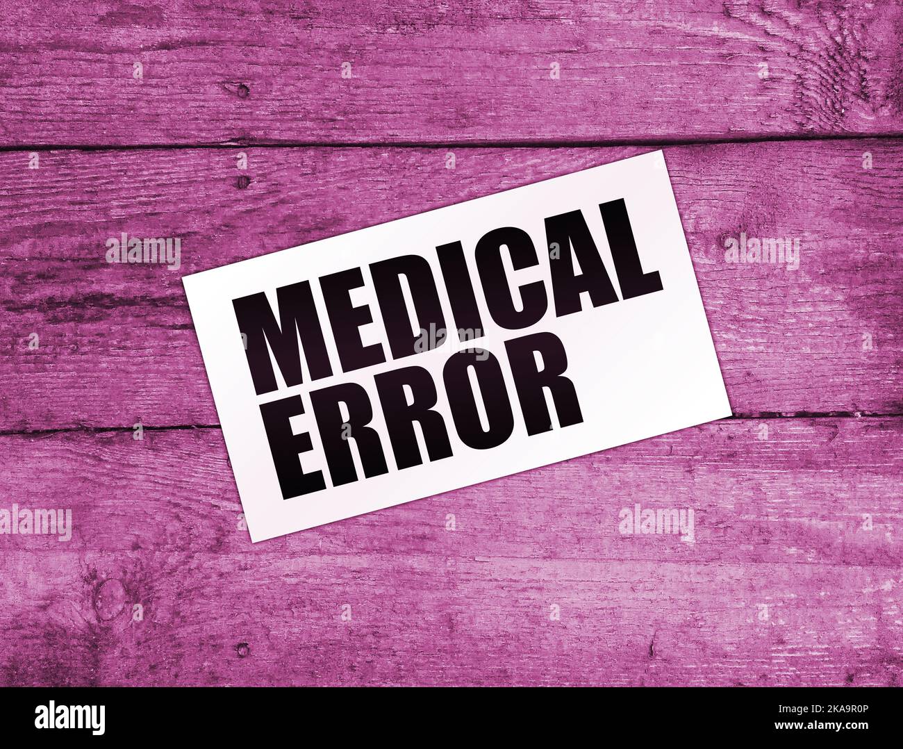 text Medical Error on card on table. Healthcare concept. coronavirus ...