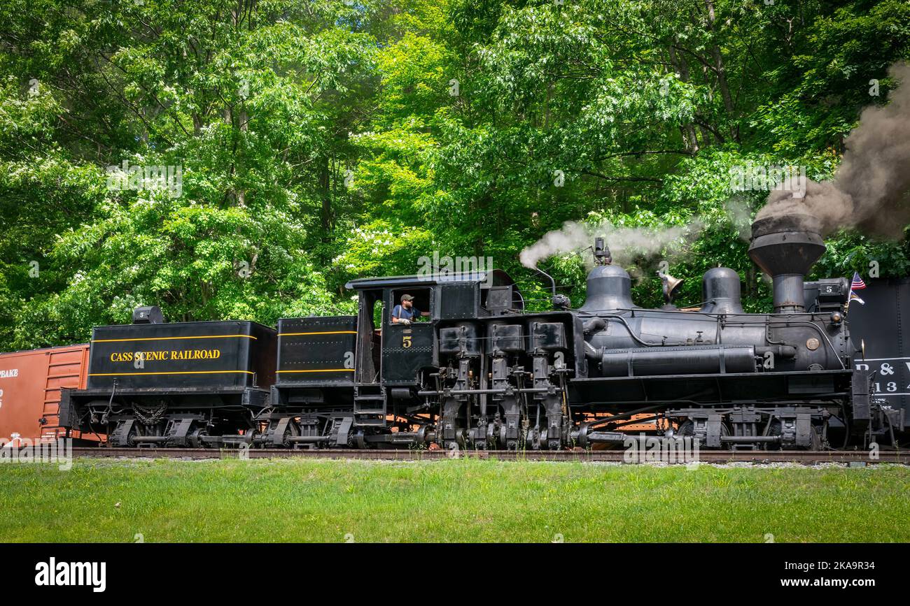 Cass, West Virginia, June 18, 2022 - A View of an Antique Shay Steam ...