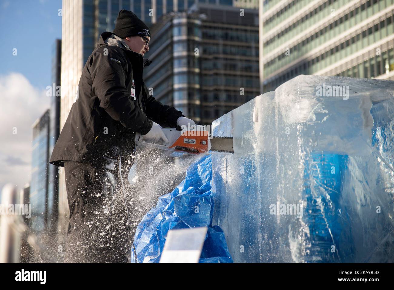 London Ice Sculpting Festival Stock Photo - Alamy