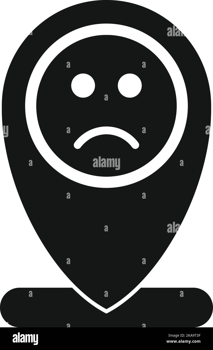 Dislike location icon simple vector. Social media. Negative facebook ...