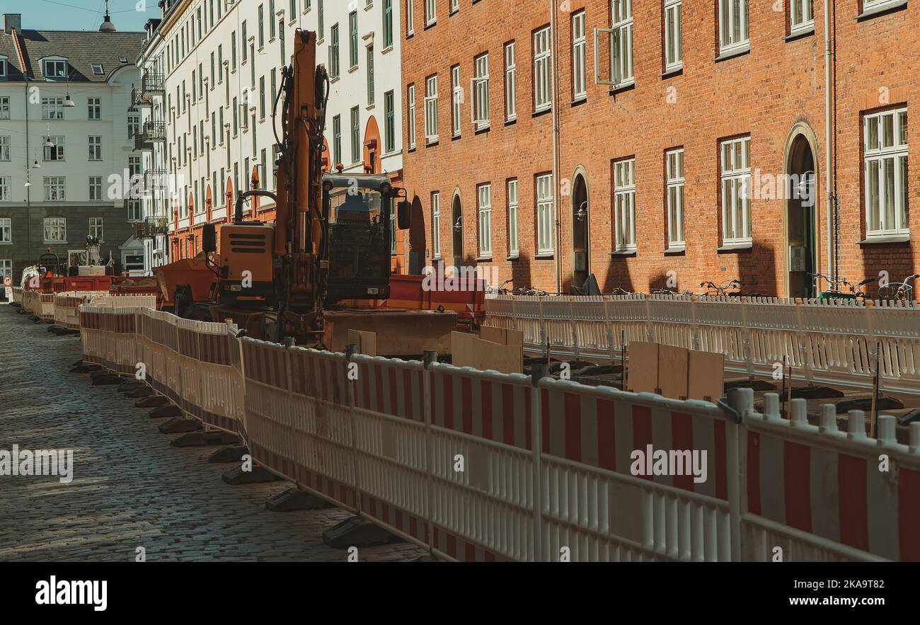Road reconstruction in the old town Stock Photo - Alamy