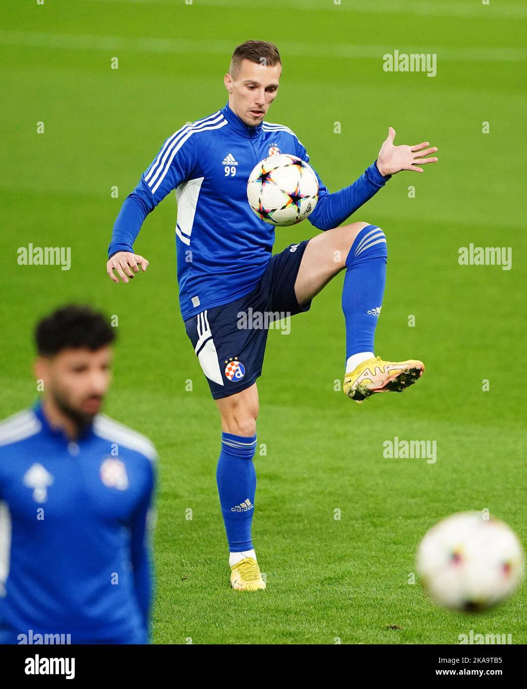 Dinamo Zagreb's Mislav Orsic during a training session at Stamford ...