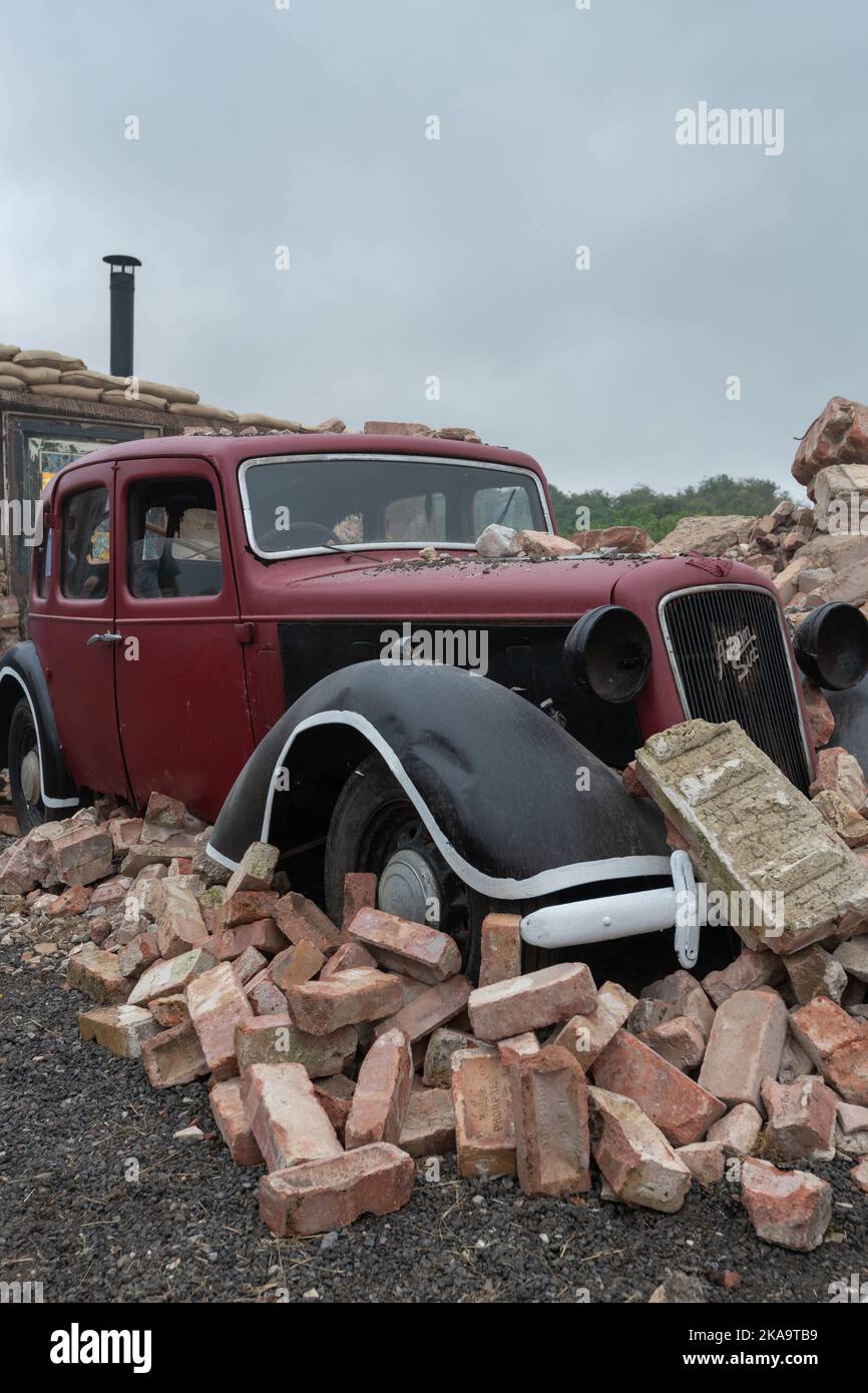 Tarrant Hinton.Dorset.United Kingdom.August 25th 2022.A scrap Austin ...
