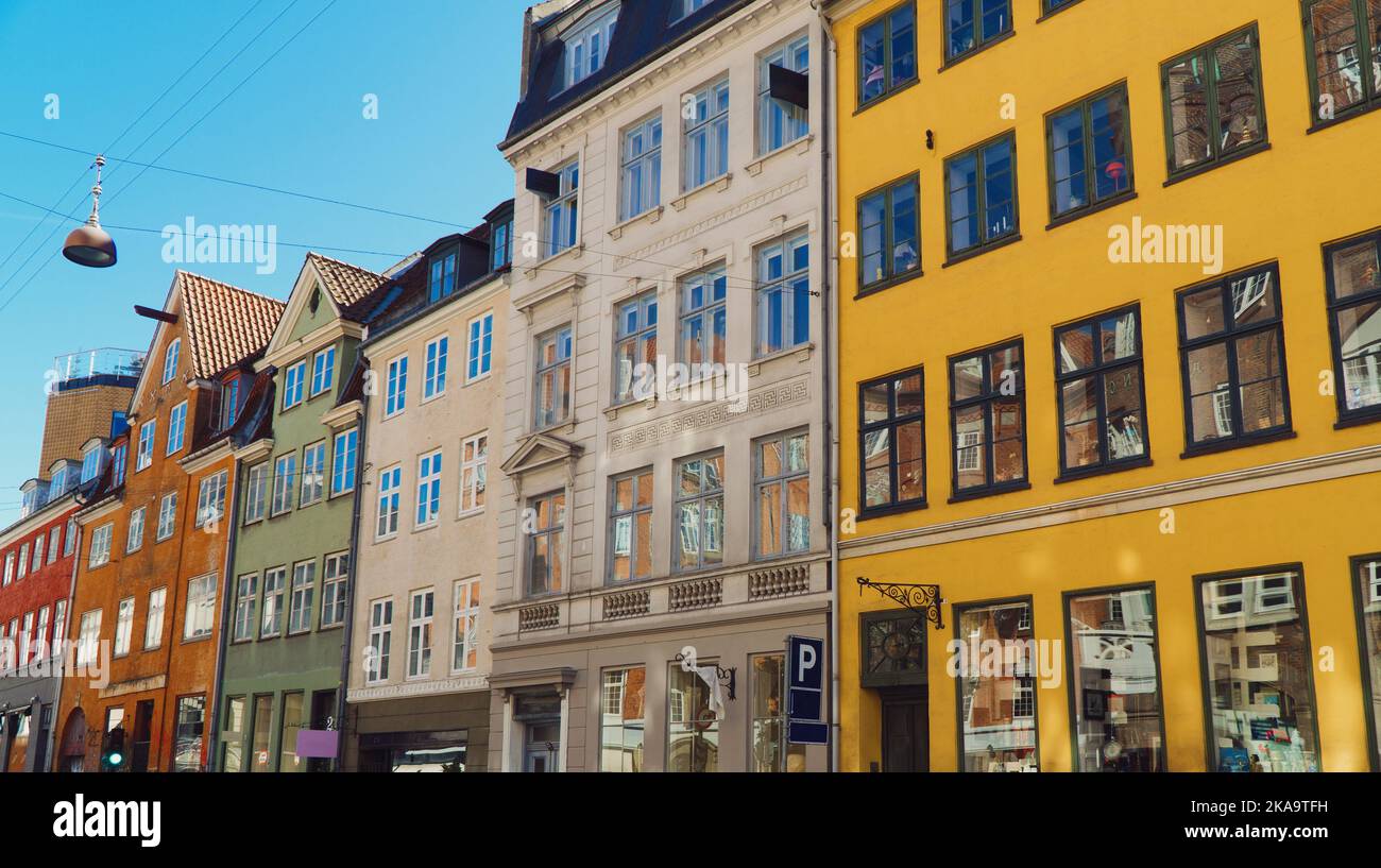 Traditional architecture in the old town of Copenhagen, Denmark Stock ...