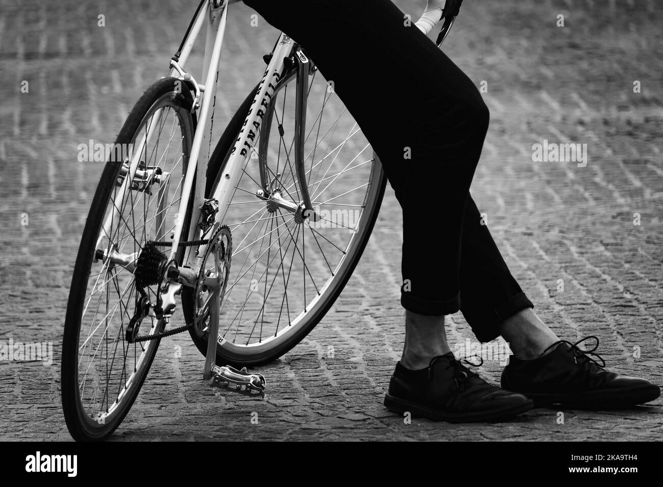 Bike legs Black and White Stock Photos & Images - Alamy
