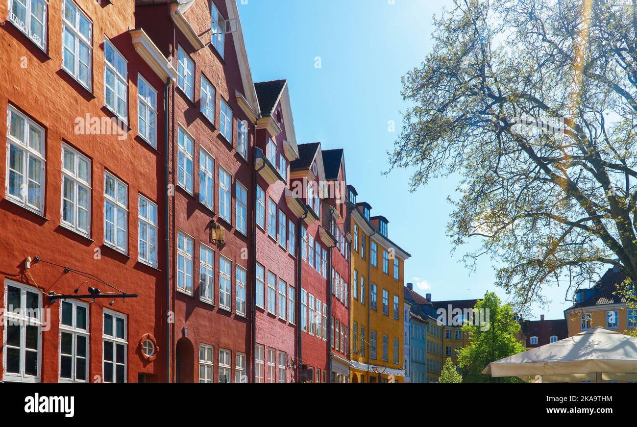 Traditional architecture in the old town of Copenhagen, Denmark Stock ...