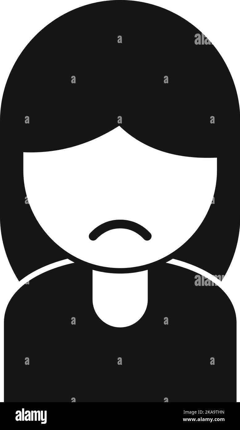 Sad dislike person icon simple vector. Social media. Negative facebook ...