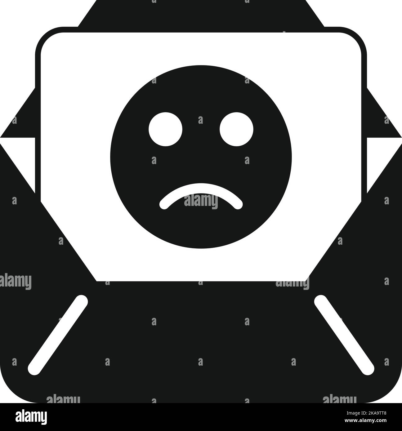 Sad mail icon simple vector. Social media. Person facebook Stock Vector ...