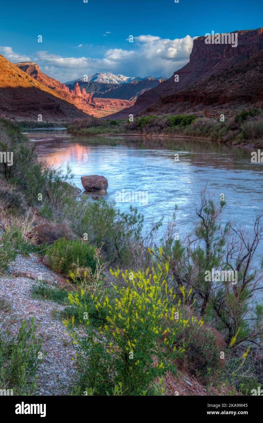 Waring Mesa, the Fisher Towers, the Colorado River, Fisher Mesa & the ...