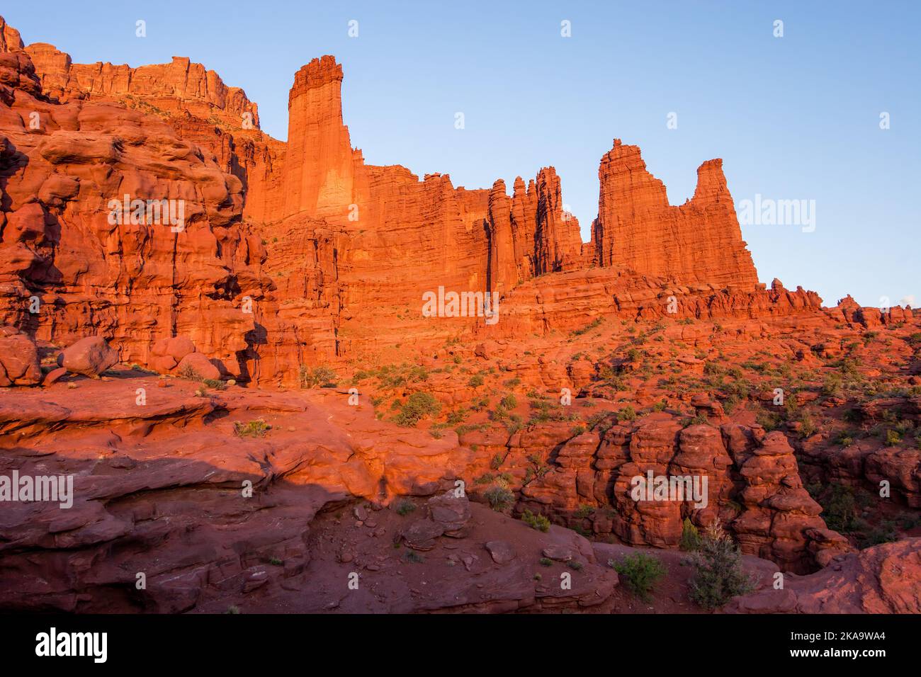 The Fisher Towers, from left, the Kingfisher, Cottontail & the Titan ...
