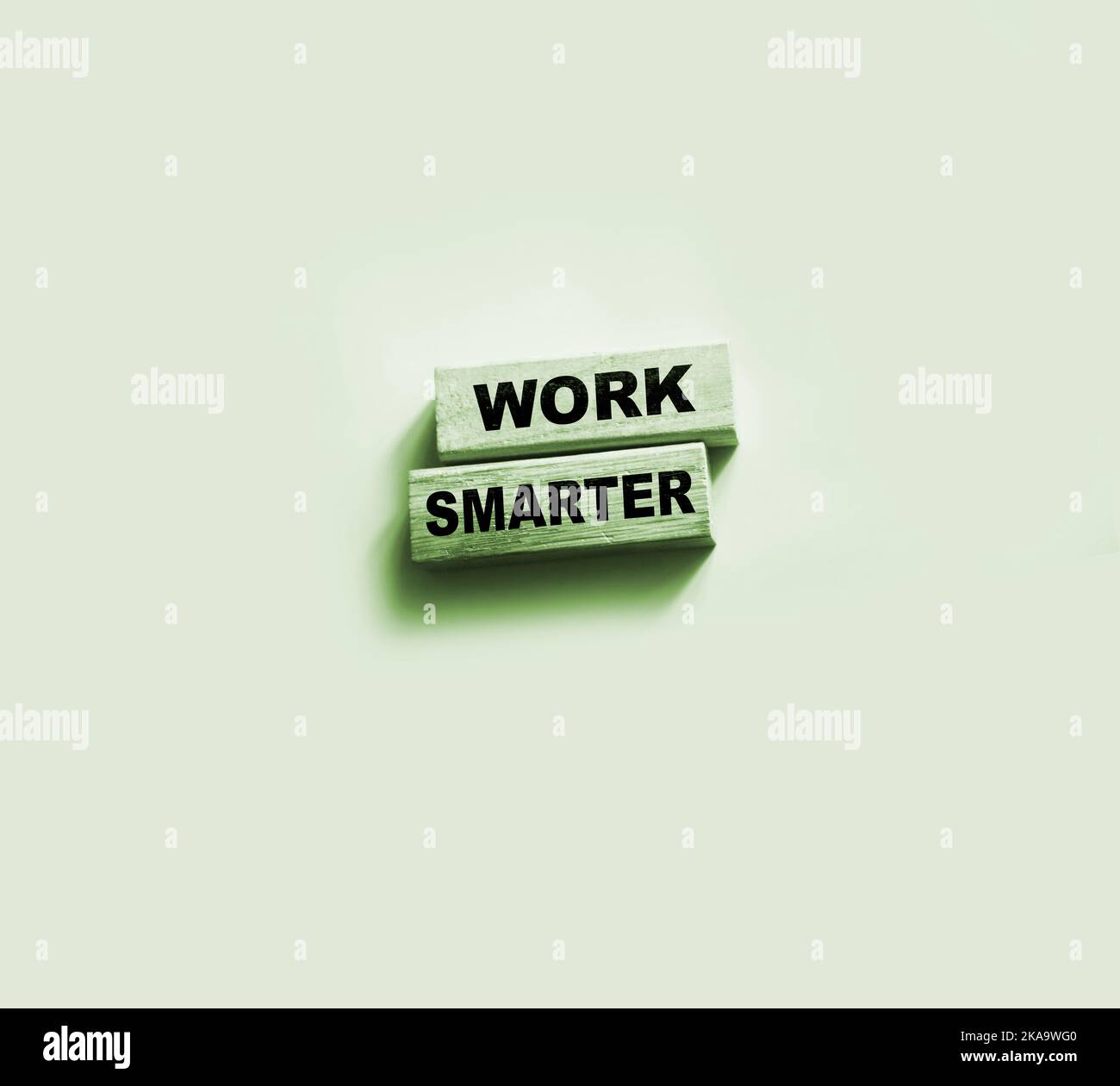 Work Smarter words phrase on Wooden blocks business concept. self ...