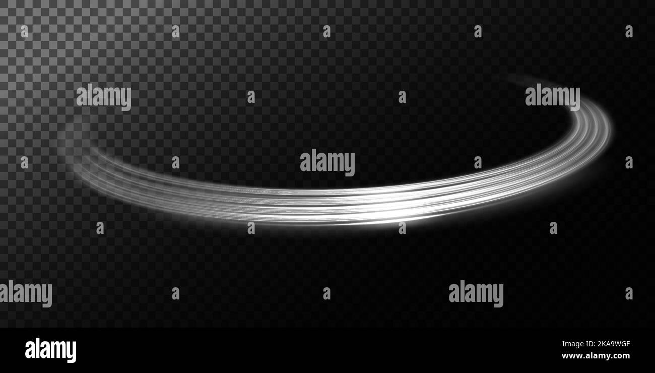 Abstract light lines of motion and speed in golden color. Light ...