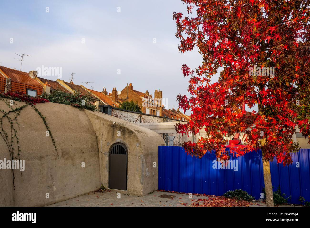 Disused WWII German blockhaus. Fives district, Lille, Nord, Hauts-de ...
