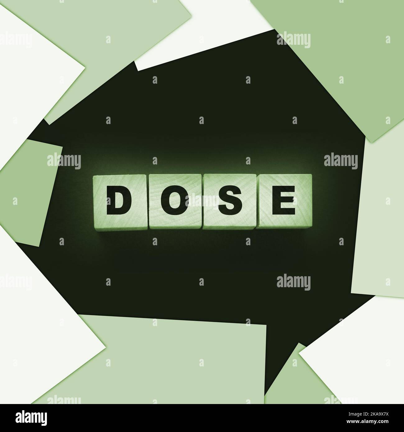 Wooden blocks with the word Dose. Medical concept Stock Photo - Alamy