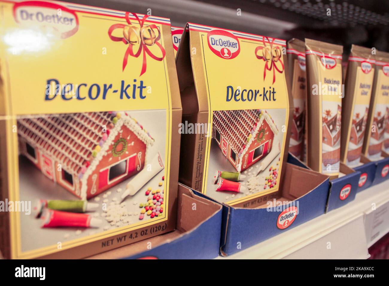 Moscow, Russia, September 2019: A set for decorating DIY gingerbread ...