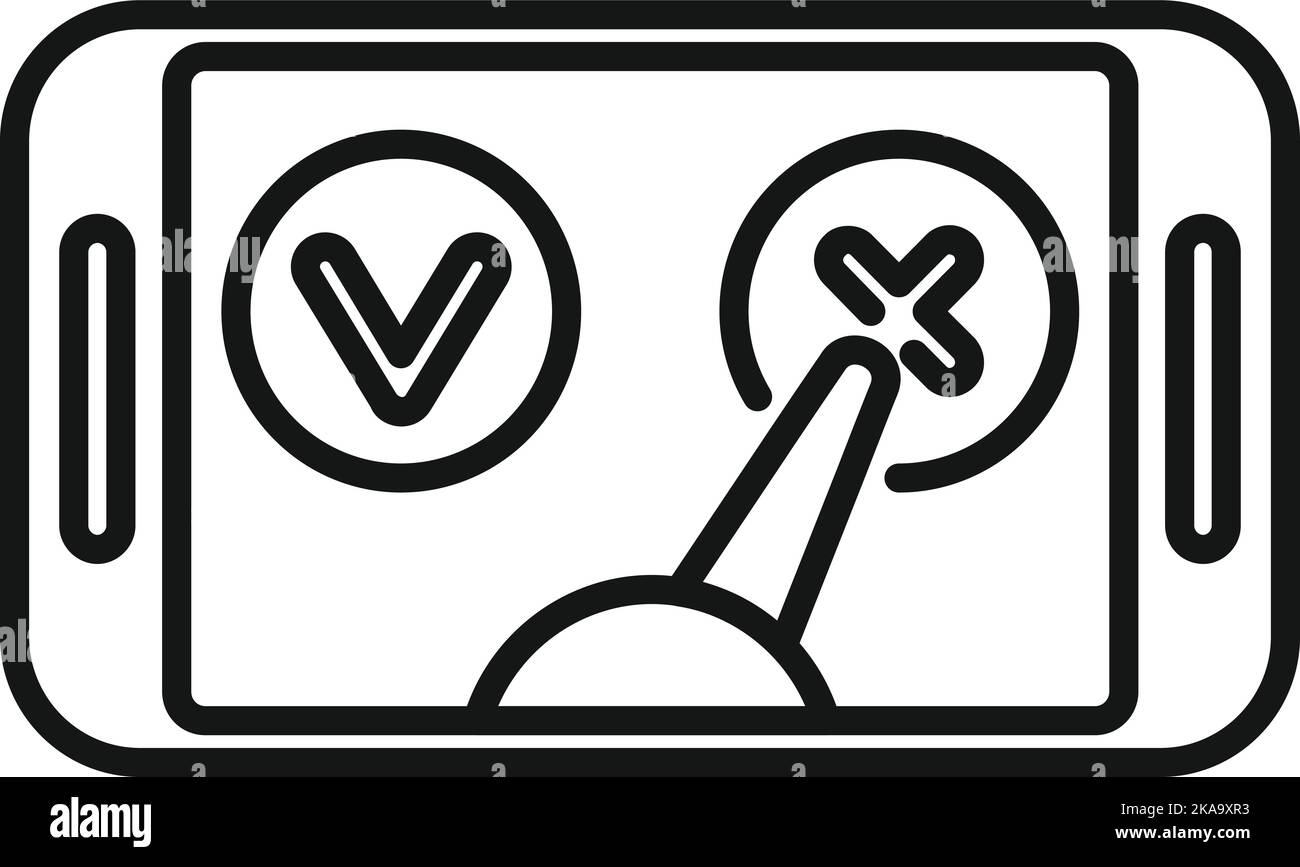 Dislike icon outline vector. Social media. Negative feedback Stock ...