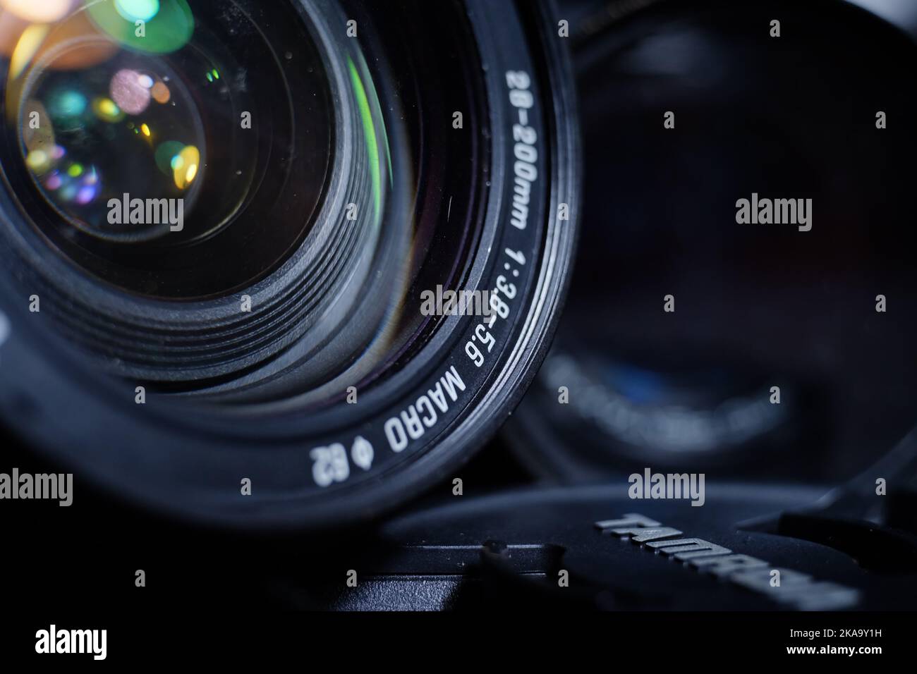A macro shot of lens on a camera Stock Photo - Alamy