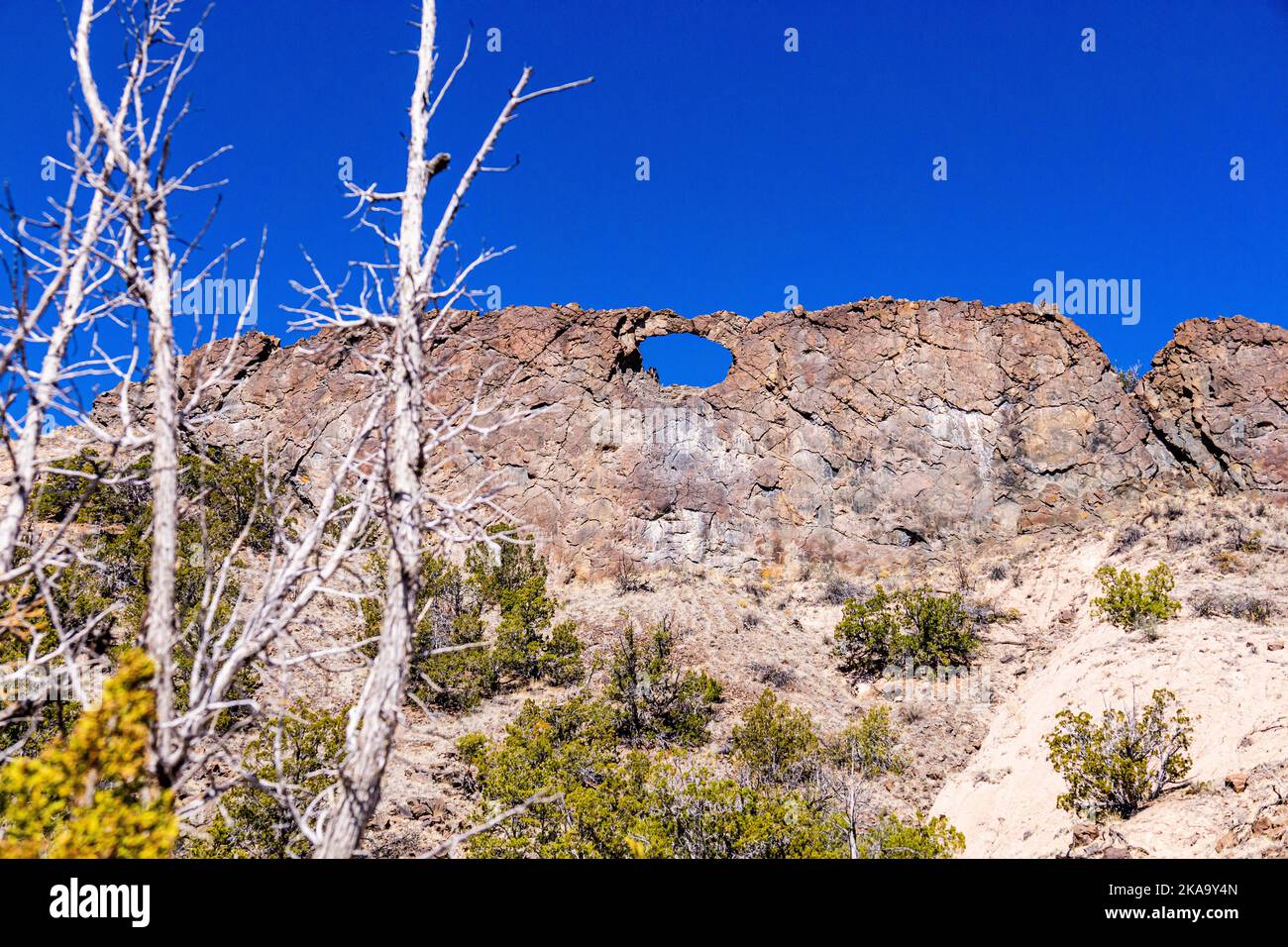 A place called window rock just north of Espanola New Mexico Stock ...